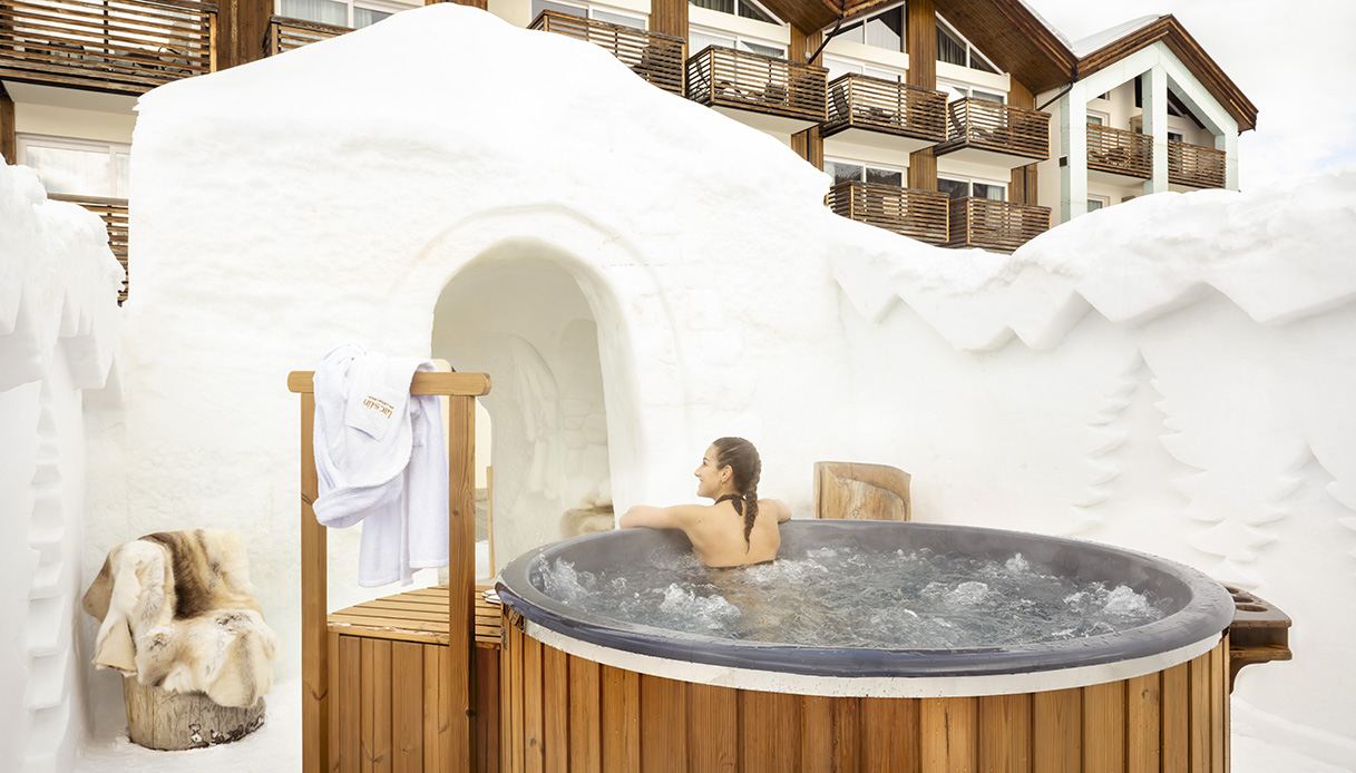 Spa di neve e ghiaccio: esperienza a 1816 metri di altitudine in Italia